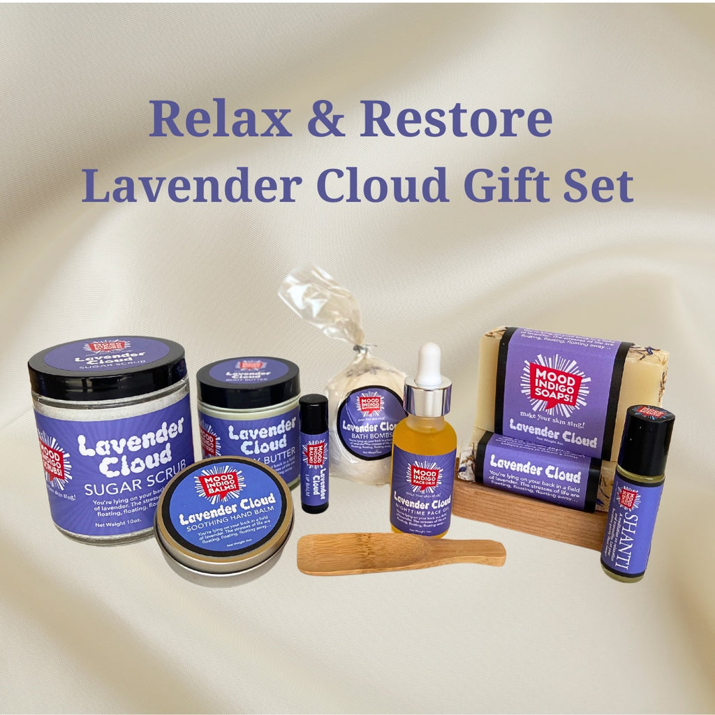 Lavender Relax and Restore Deluxe Gift Set – Mood Indigo Living